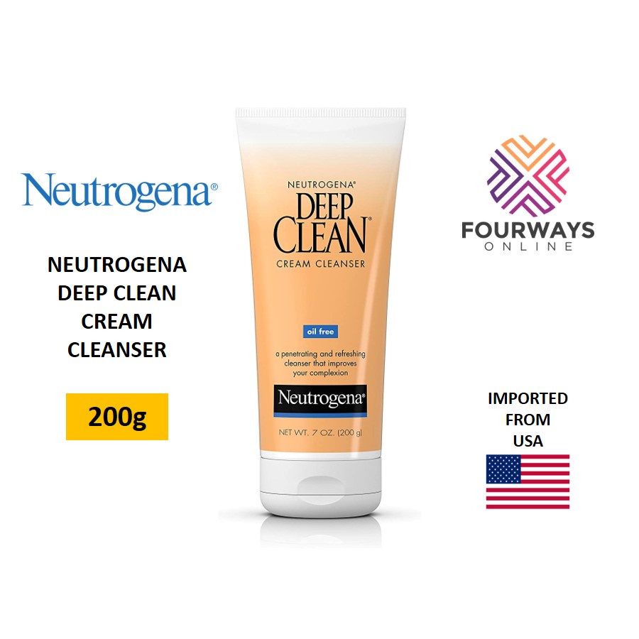 Neutrogena Deep Clean Daily Facial Cream Cleanser with Beta Hydroxy ...