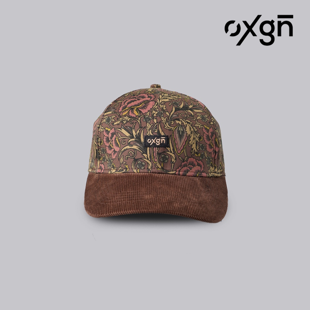 OXGN Curved Cap With Vintage Floral Print For Men And Women (Deep Brown ...