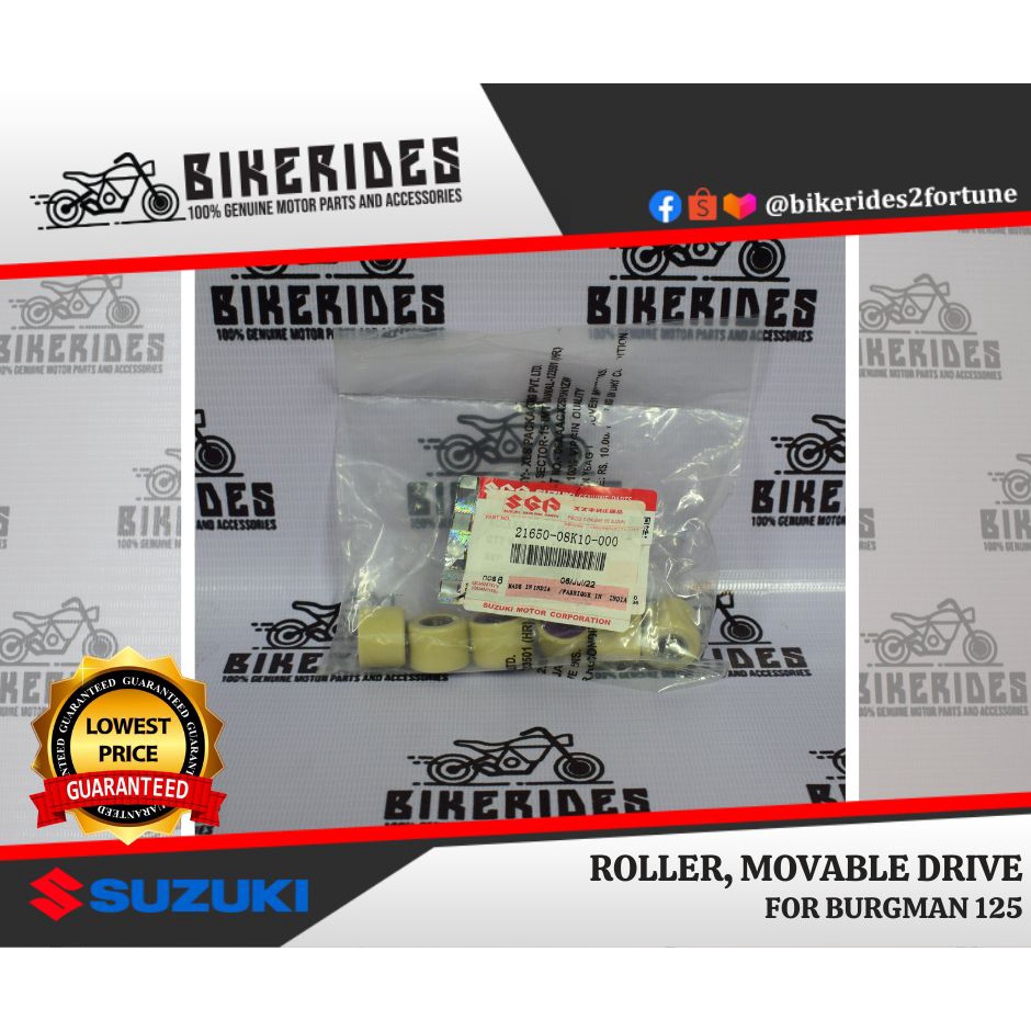 ROLLER (BOLA),MOVABLE DRIVE *6PCS* (BURGMAN 125) GENUINE SUZUKI (21650 ...