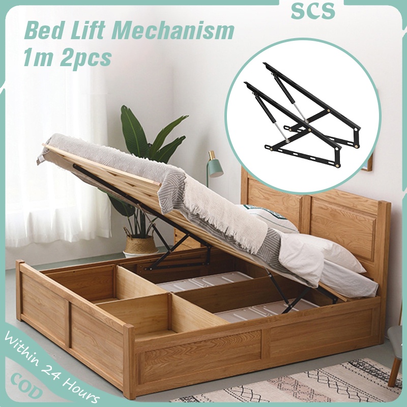 1 pair 1 m Bed Lift Mechanism Gas Spring Strut Support Bed Sofa Cabinet ...