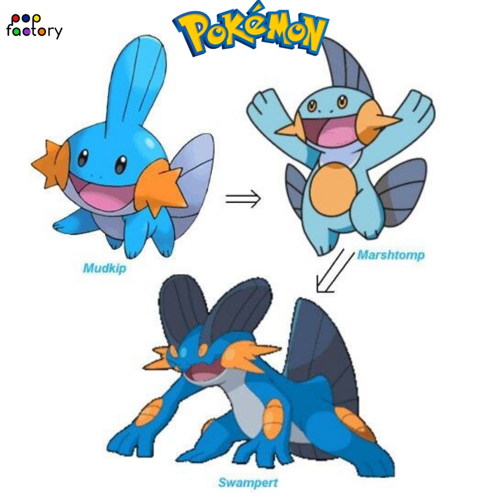 Mudkip . Marshtomp & SwampertPokemon Cards TCG (3rd Gen Pokemon ...