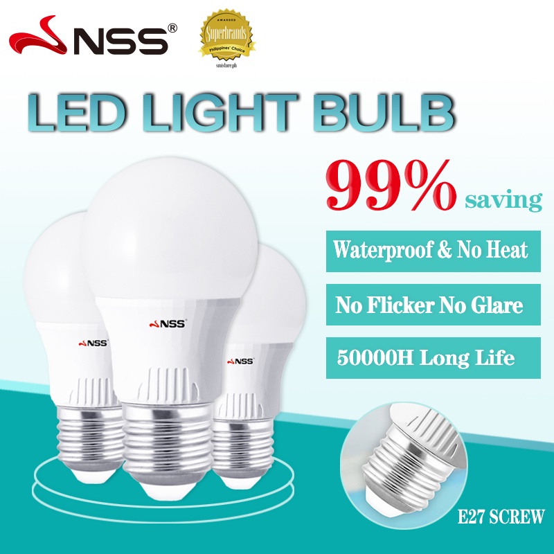 NSS LED Bulb Waterproof E27 Light for Room Energy Saving Home LED Lamp ...