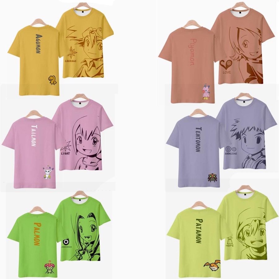Digimon Adventure 3D Print Oversized T Shirt Summer Short Sleeve Funny ...