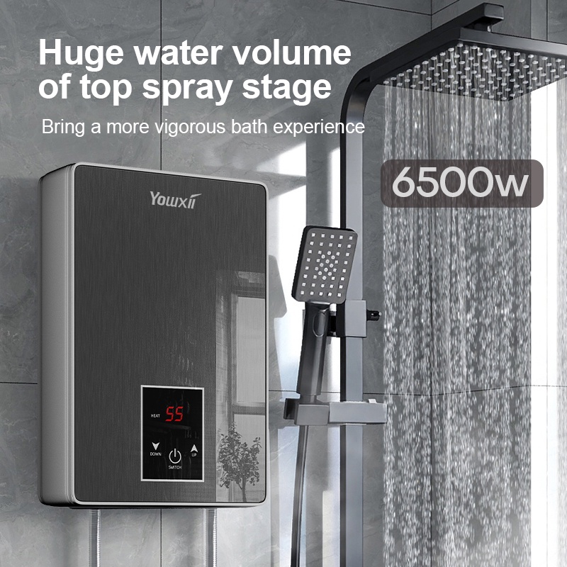 Yowxii Modern LCD Water Heater Shower Inverter Electric Hot And Cold ...
