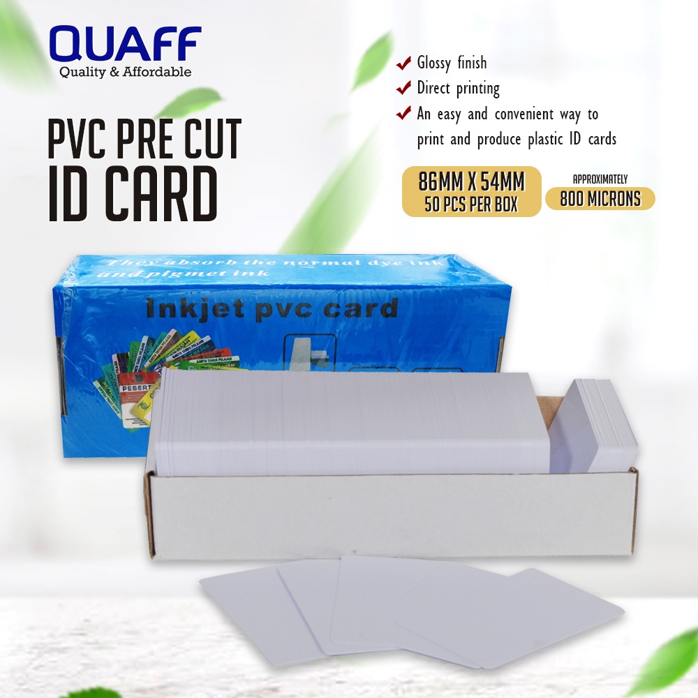 Quaff Printable PVC Pre-Cut Cards For Direct Printing | Shopee Philippines