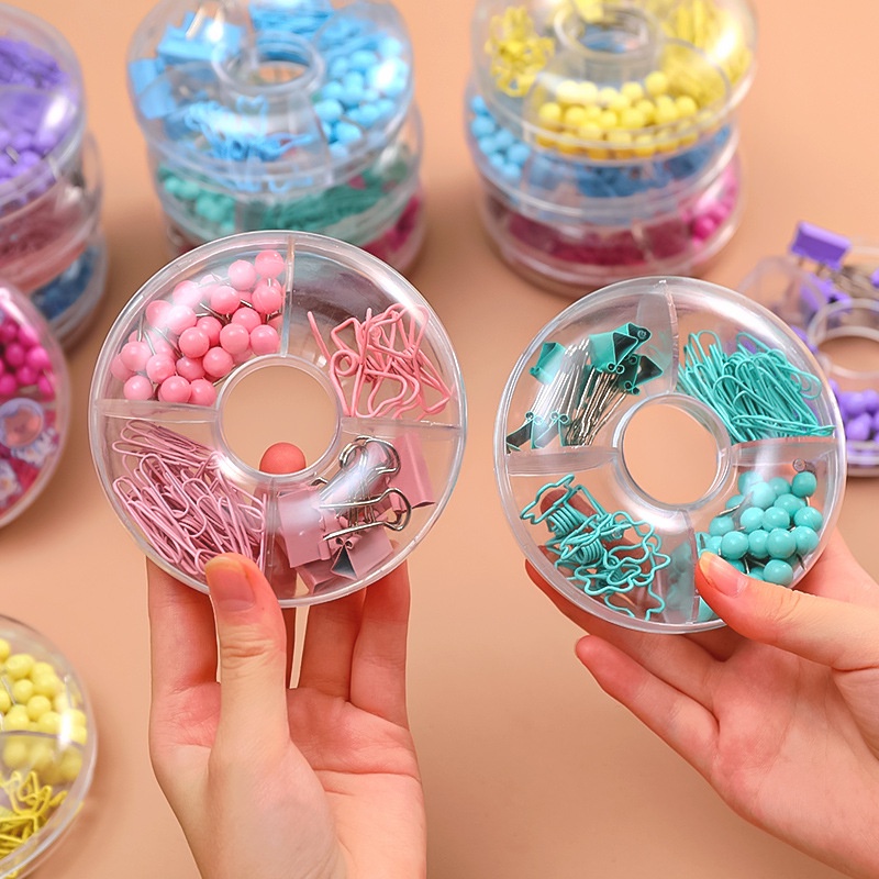 Multifunctional combination Push Pins Paper Clips Thumbtack Stationery ...