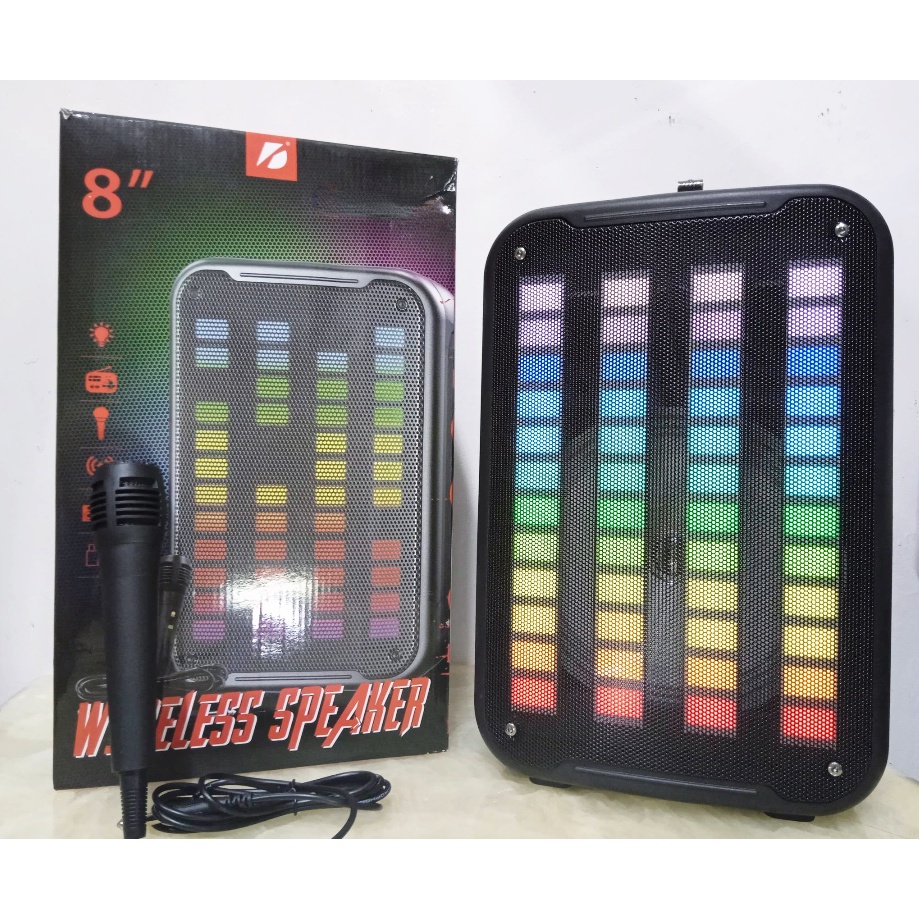 4"Inch Multifunction Wireless Portable Karaoke Bluetooth LED Light Outdoor KTS-1752 Speaker Free ...