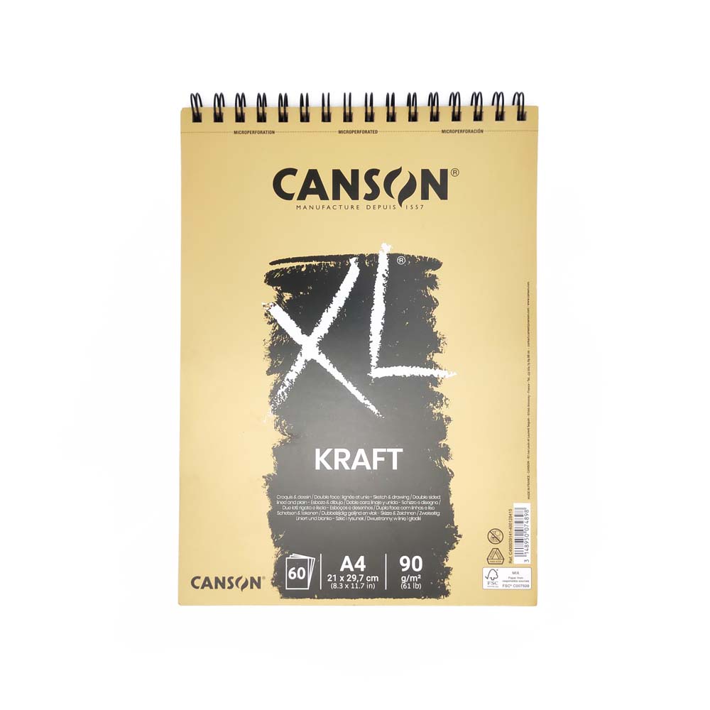 Canson Drawing Book / Sketchbook XL Kraft 90gsm A4 60 Sheets - Ideal ...