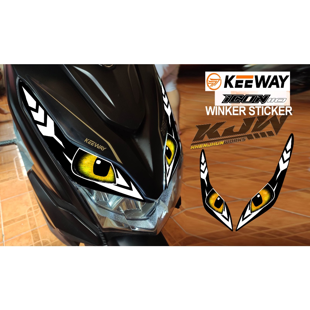 Winker For Keeway Icon 110 Yellow Toothless Eyes Design | Shopee ...