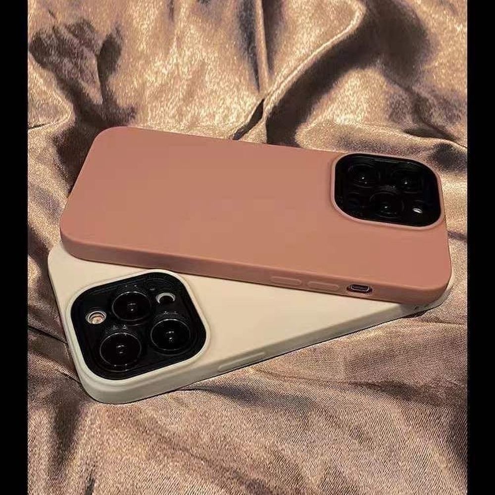 Retro Candy Color Removable Lens Protector Smooth Phone Case Compatible ...
