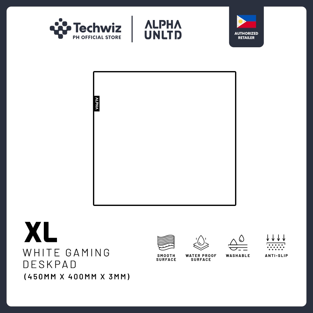 [Techwiz] ALPHA UNLTD Gaming Mousepad White XL (450x400x3mm) | Speed ...