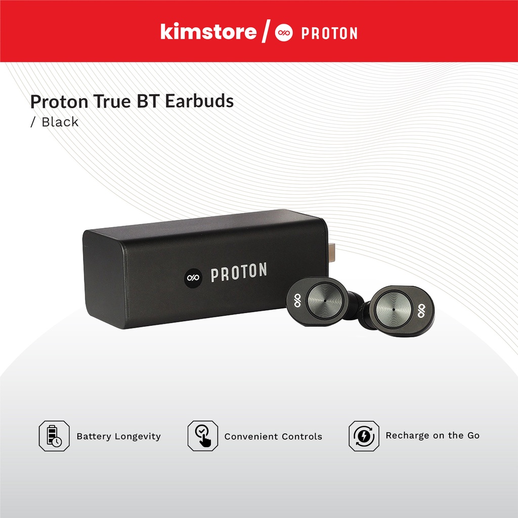 Proton True BT Earbuds Black | Shopee Philippines
