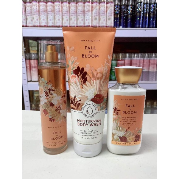 Bath & Bodyworks Fall in Bloom Mist/Moisturizing Bodywash/Scrub ...