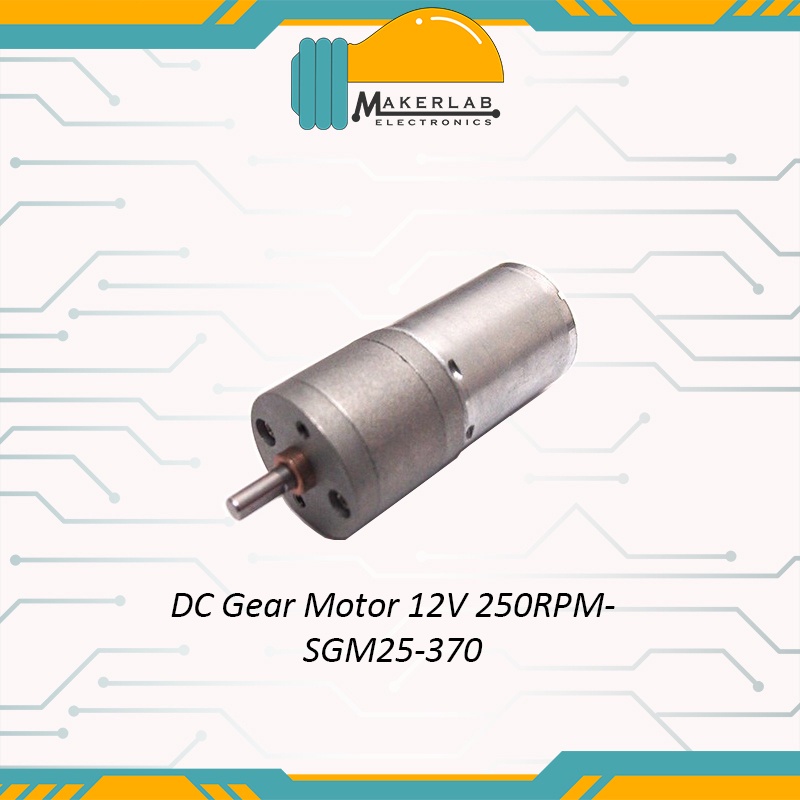 DC Gear Motor 6V 12RPM | 77RPM | 133RPM | 176RPM | 12V 188RPM | 250RPM ...