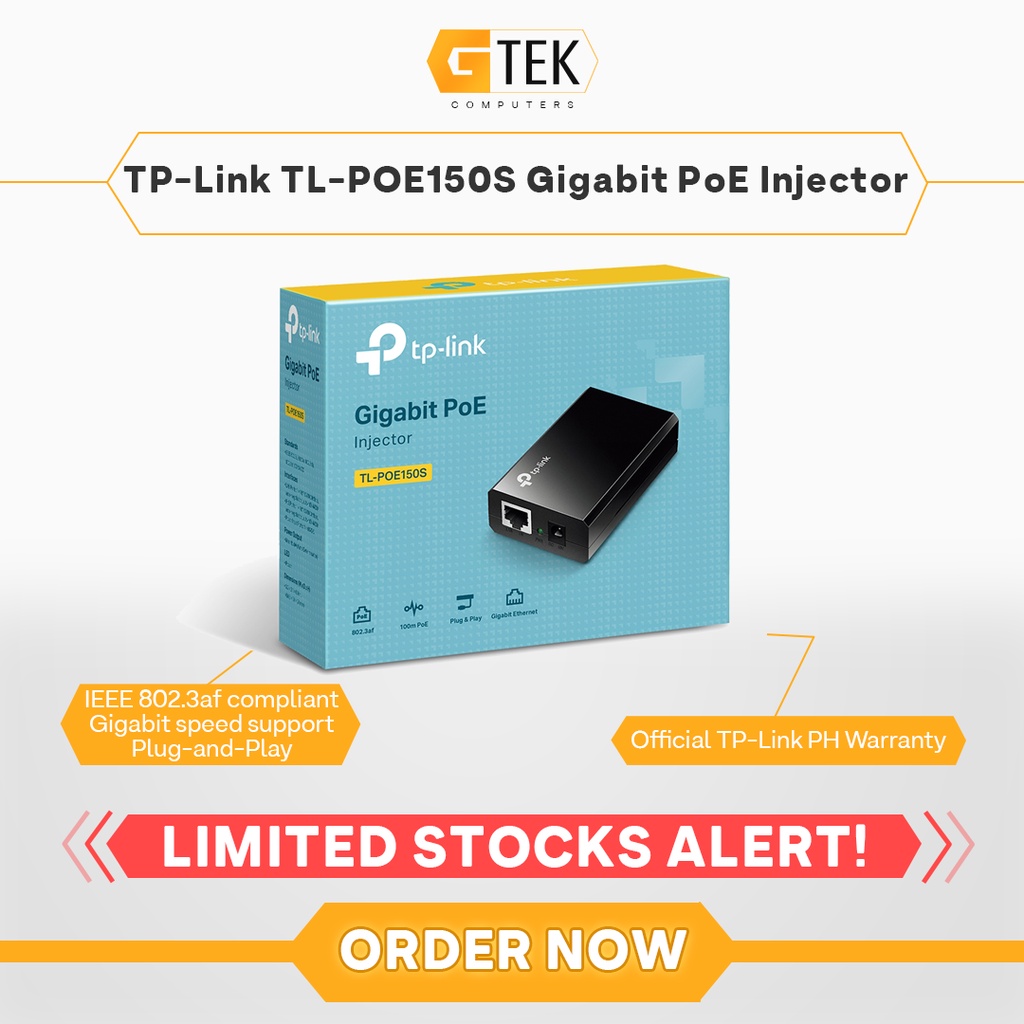 TP-Link TL-POE150S Gigabit PoE Injector Adapter | Shopee Philippines