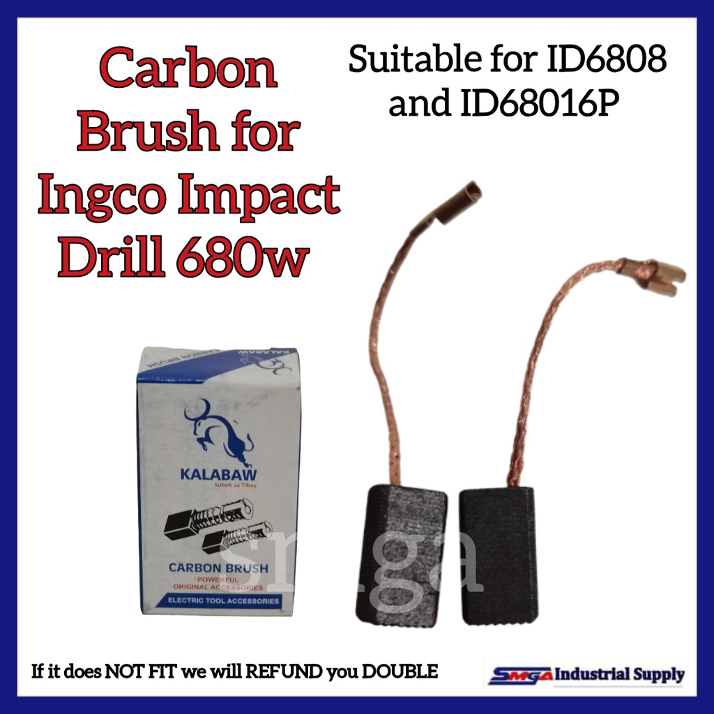 Carbon Brush for Ingco Impact Drill 680w (ID6808 and ID68016P) | Shopee ...