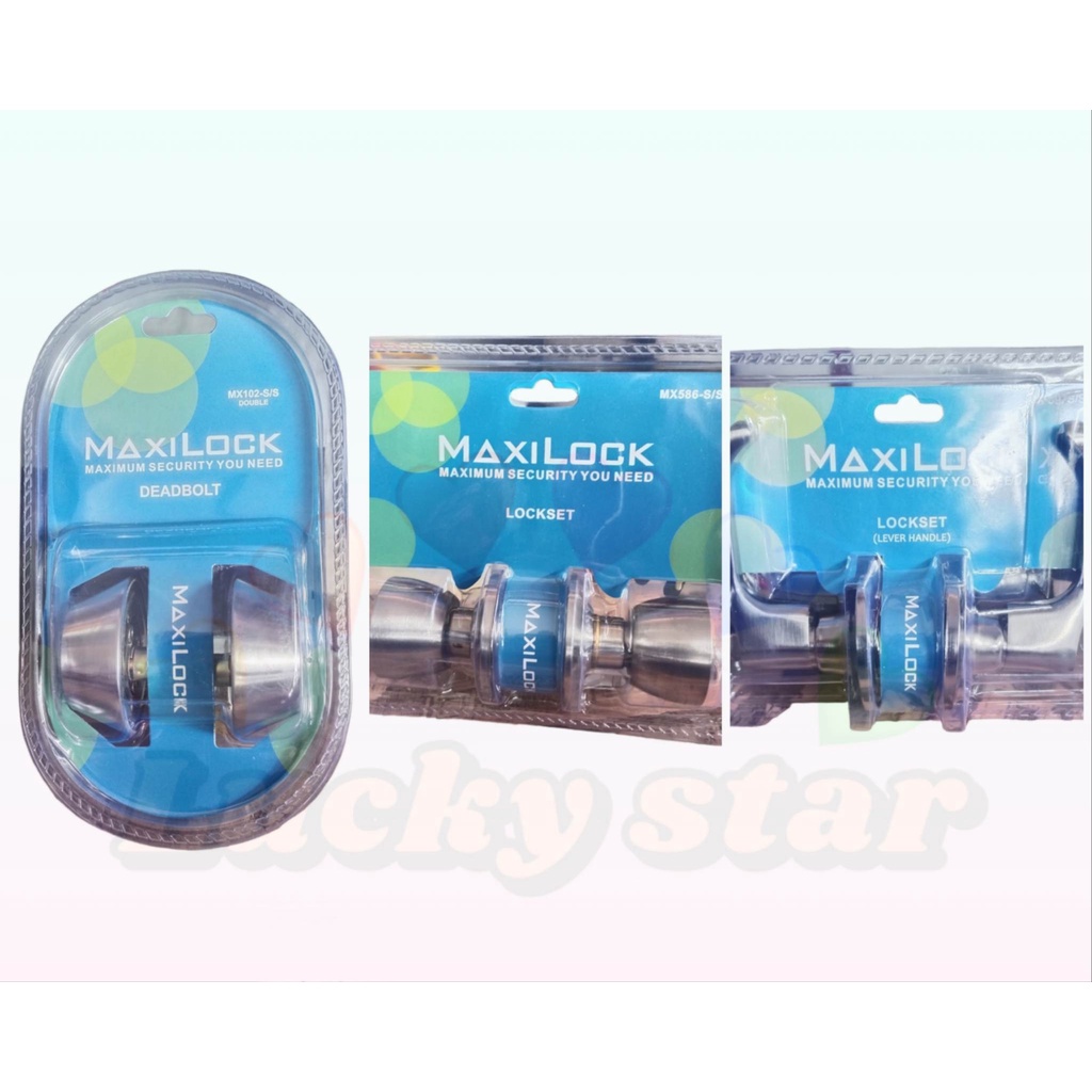 Maxilock Lockset Door lock Set Deadbolt | Shopee Philippines