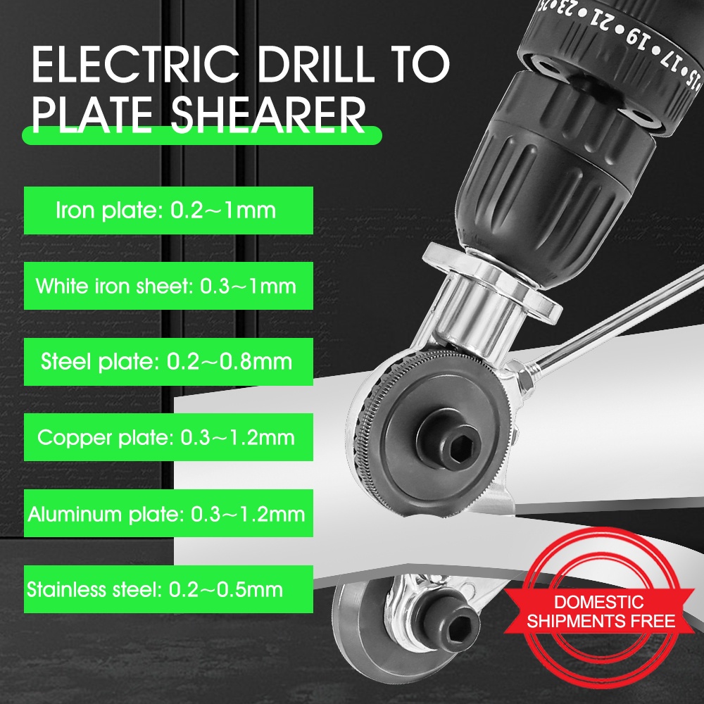 Plate shears,nibbler，Electric Drill Plate Cutter Double Headed Metal ...
