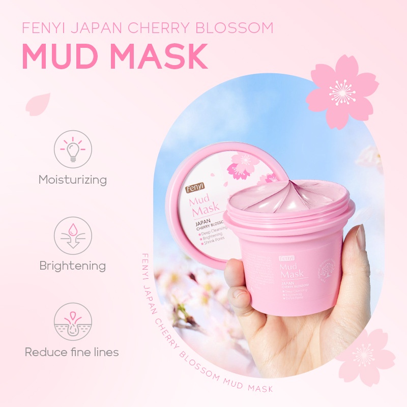 Fenyi Cherry Blossom Mud Mask Oil Control Cleansing Blackhead Shrink ...