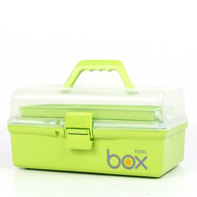 high-capacity Utility Tool Box Storage 2 Layers Organizer box storage ...