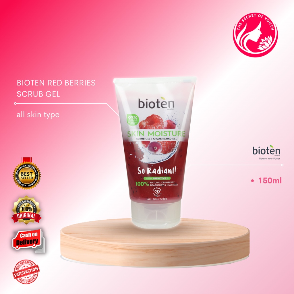 Bioten Red Berries Scrub Gel 150ml | Shopee Philippines