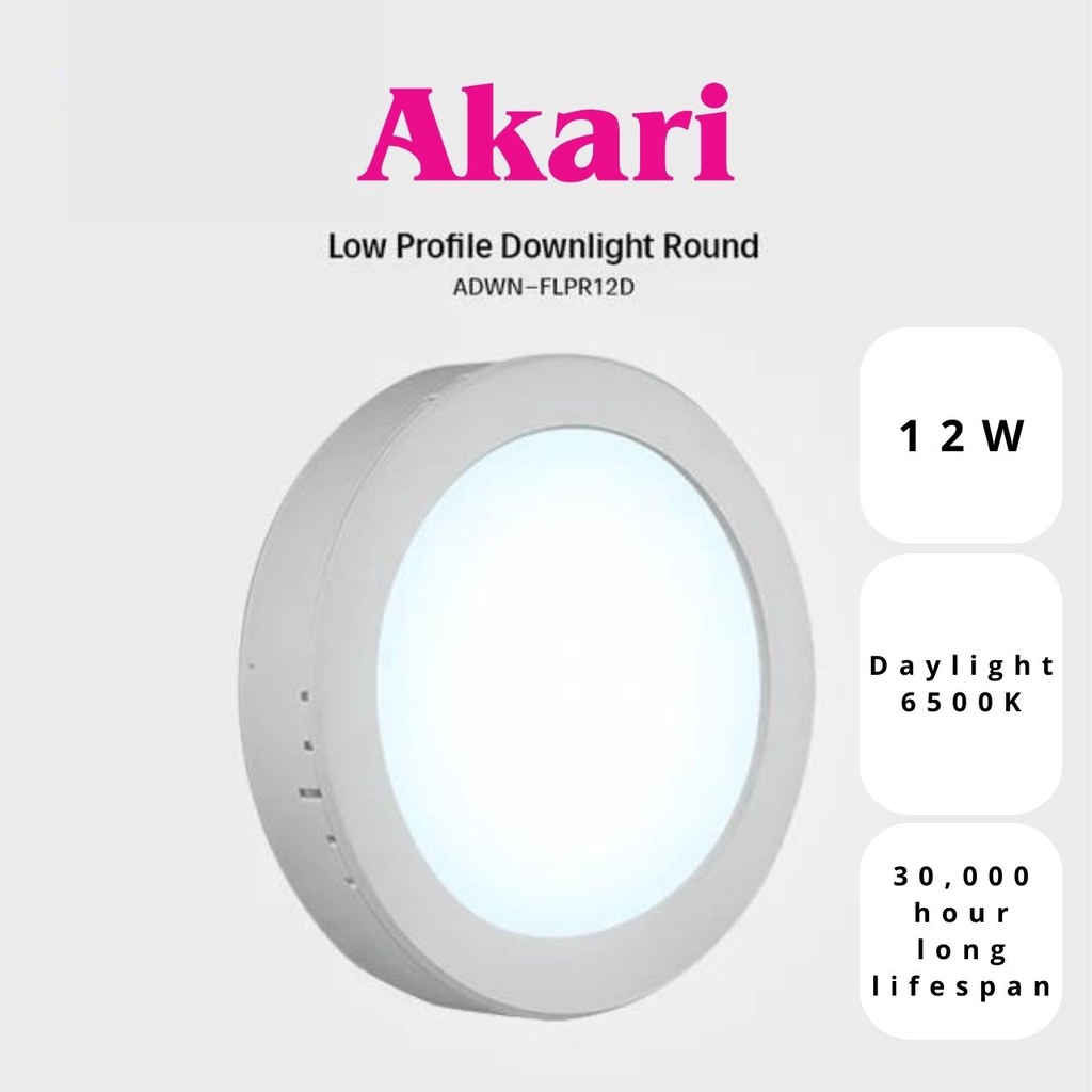 Akari LED Round Downlight Low Profile Ceiling Light 12W Spotlight Pin Lights (ADWN-FLPR12D ...