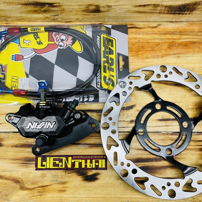Nissin Caliper + Ligthen Disc + Brake Hose Earls - Wave125 ,100,110 ...