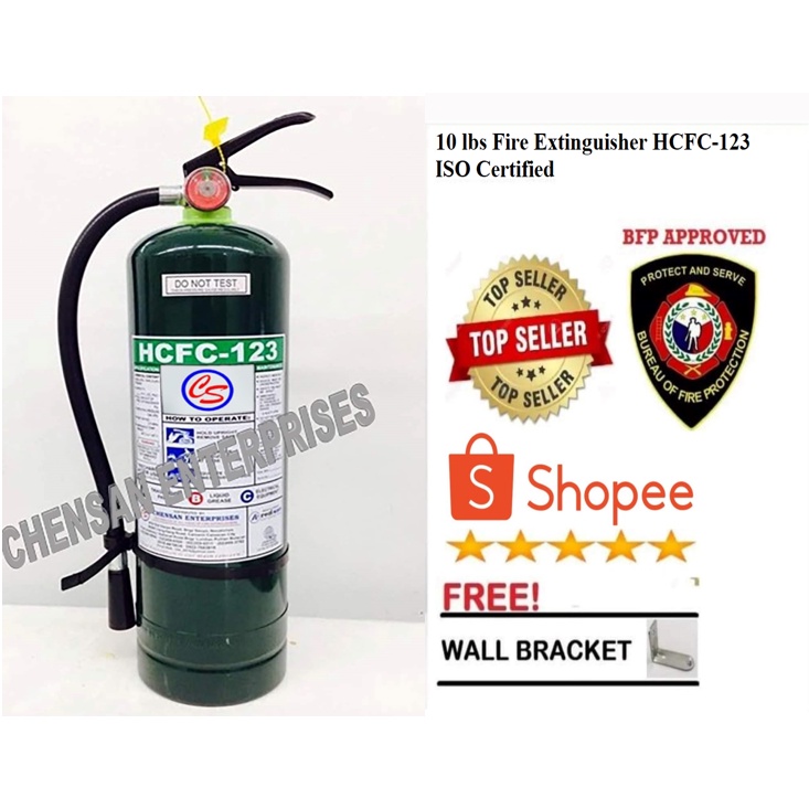 Cyclone Fire Extinguisher 10lbs HCFC-123 (Green) | Shopee Philippines