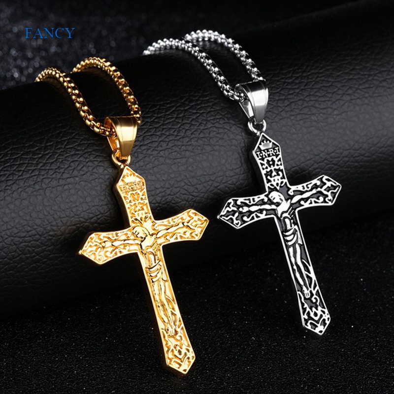 FANCY Christian Orthodox Crucifix Jesus Necklace Russian Cross Prayer ...