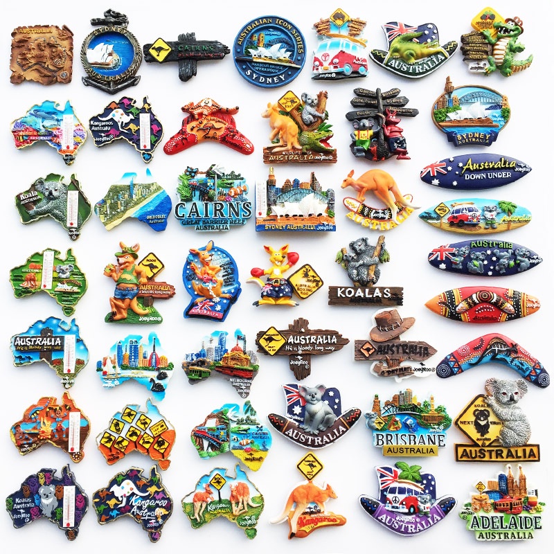 Refrigerator Magnet Australia Map Travel Souvenir Decoration Resin ...