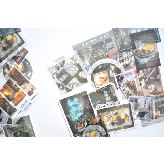 40 pcs Coffee Shop Aesthetics Sticker Pack, Decorative Stickers ...