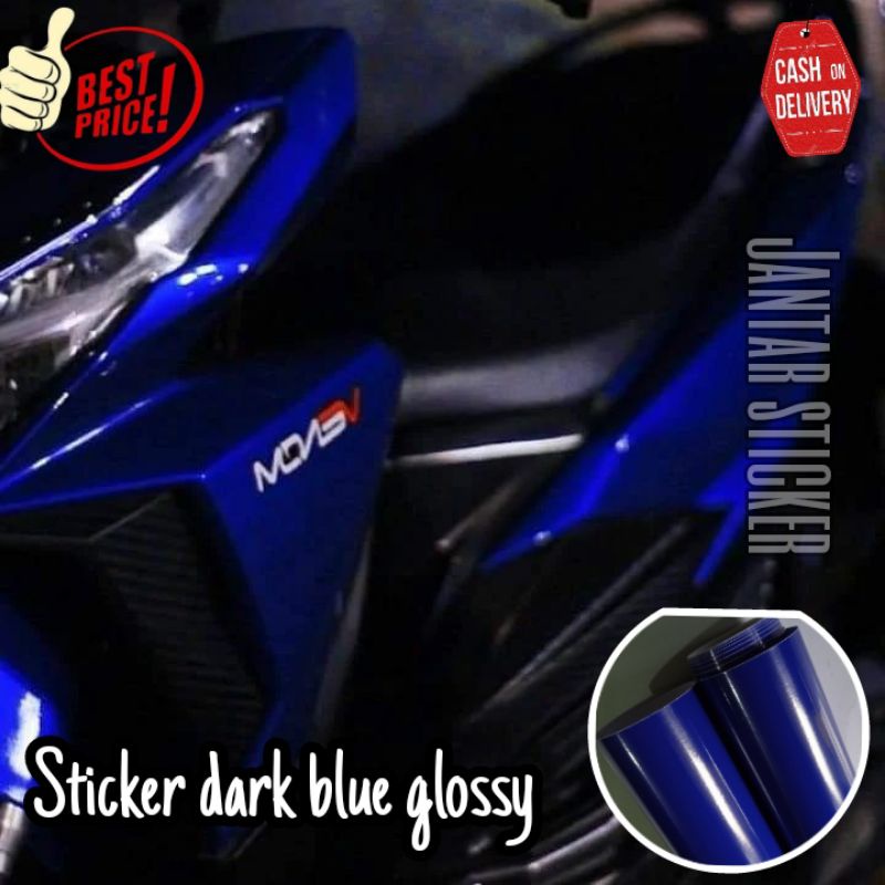 Motorcycle stickers dark blue stickers glossy dark blue scotlite ...