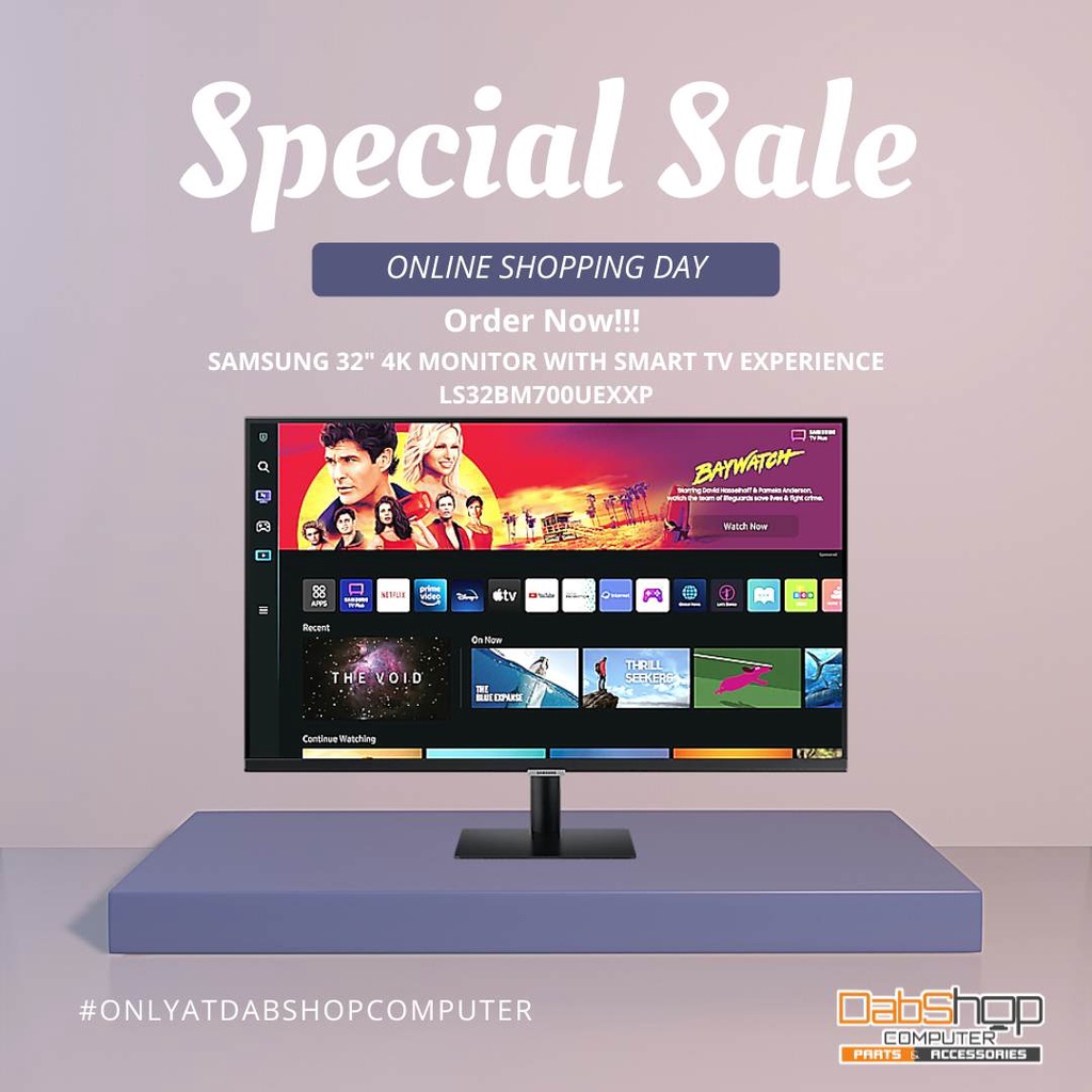 SAMSUNG 32" 4K MONITOR WITH SMART TV EXPERIENCE LS32BM700UEXXP | Shopee ...