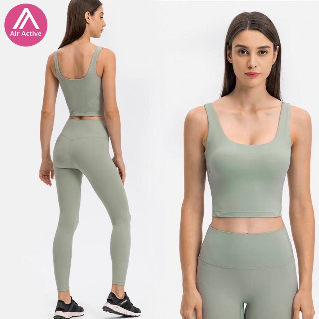 AirActive Leisure Women's Sports Set Fashion Sexy U Back Bra Top And ...