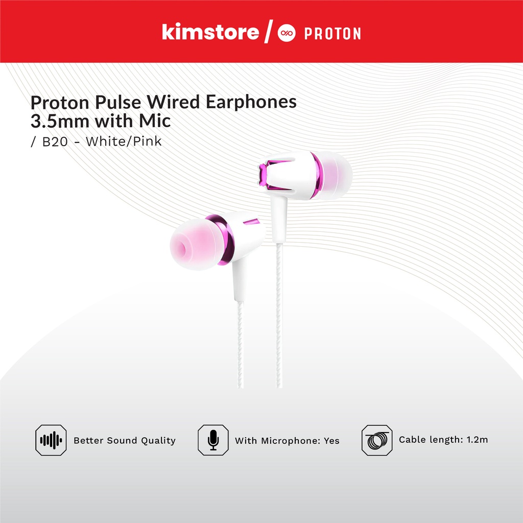 Proton Pulse Wired Earphones 3.5mm with Mic | Shopee Philippines