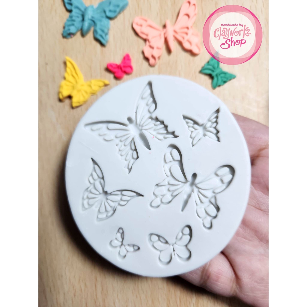Butterfly Silicone Mold of Shapes & Sizes for Polymer Clay Air Dry Clay ...
