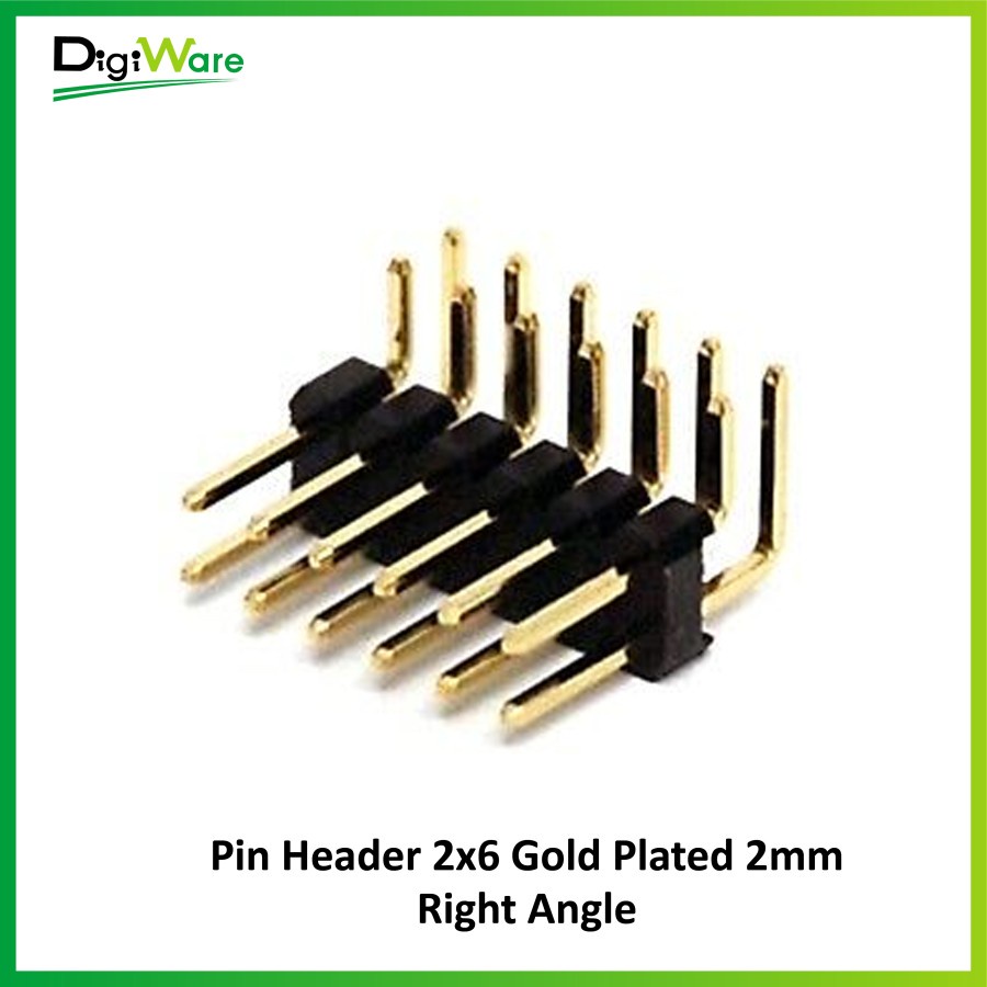 Pin Header 2x6 Gold Plated 2mm Right Angle | Shopee Philippines