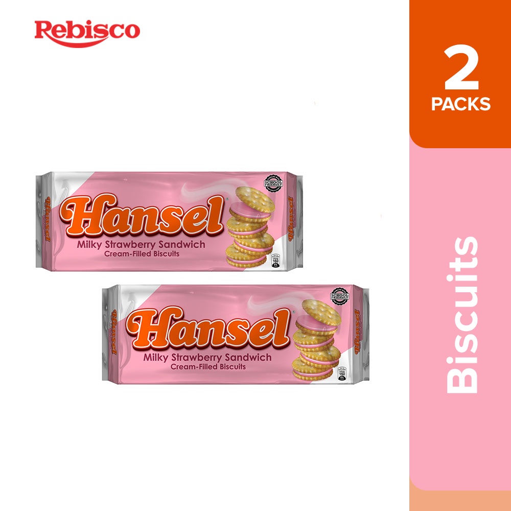 Hansel Milky Strawberry Sandwich 31g x 10pcs (Set of 2) | Shopee ...