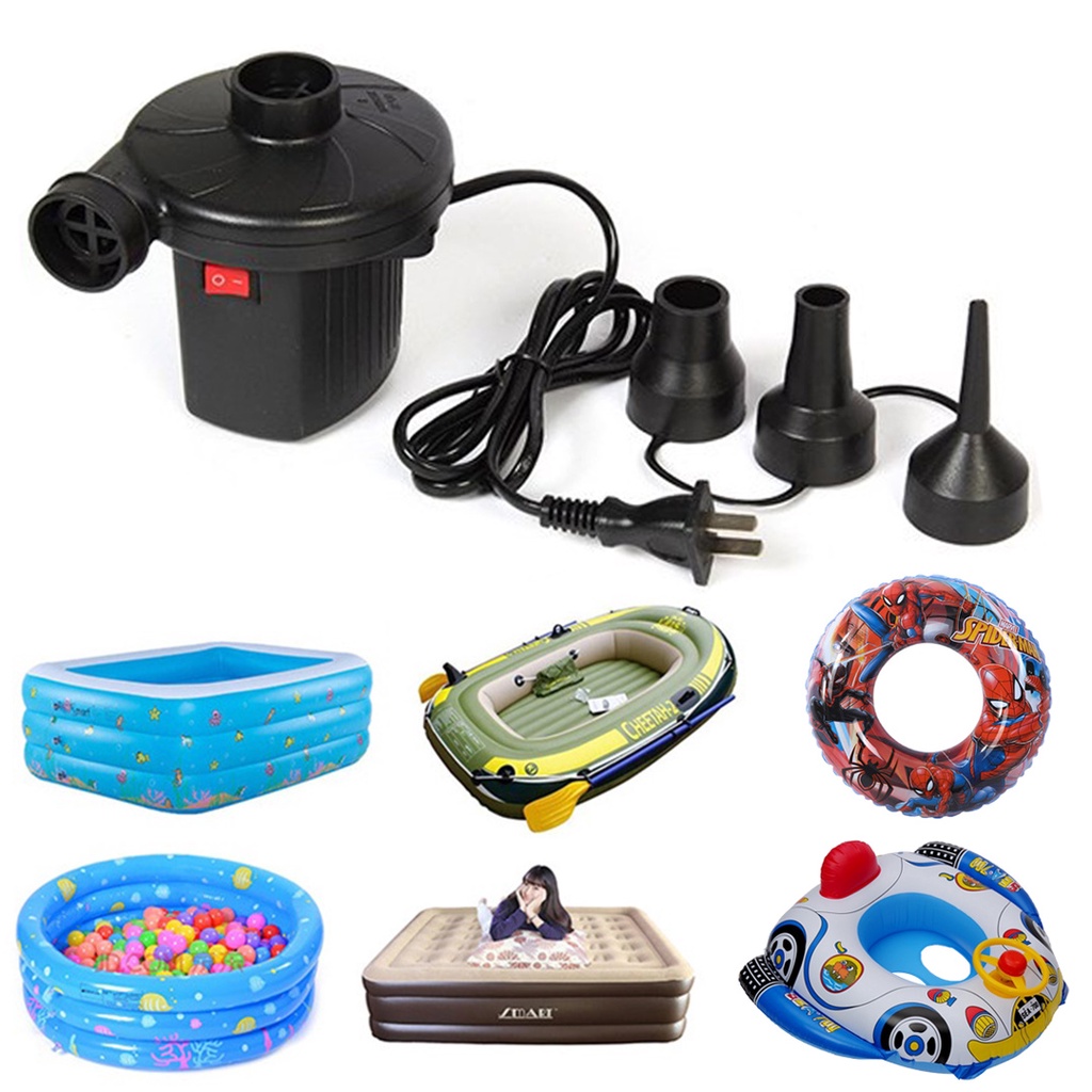 Electric Air Pump Home Inflate Deflate for Air Mattress Swimming Pool ...
