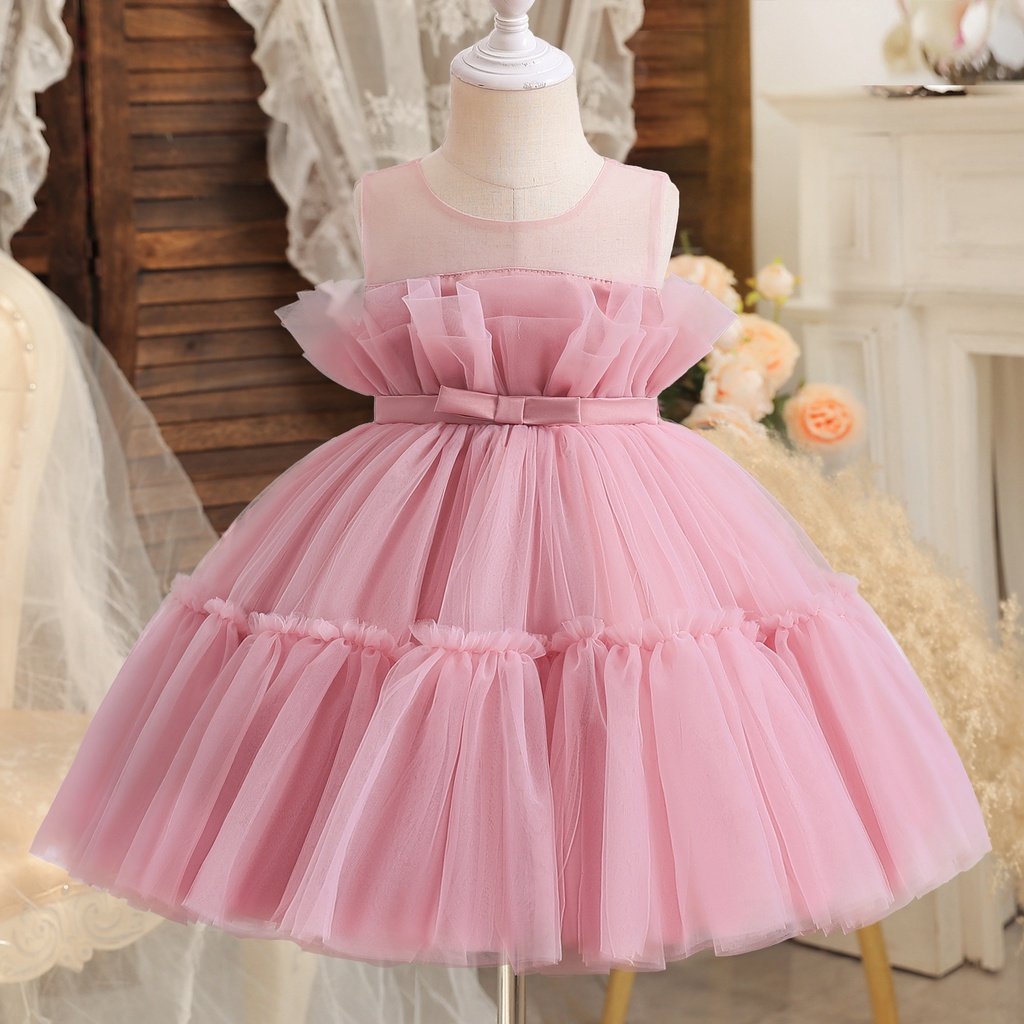 Toddler Baby Princess Dresses 1st Birthday Party Dress Tutu Lace Dress ...