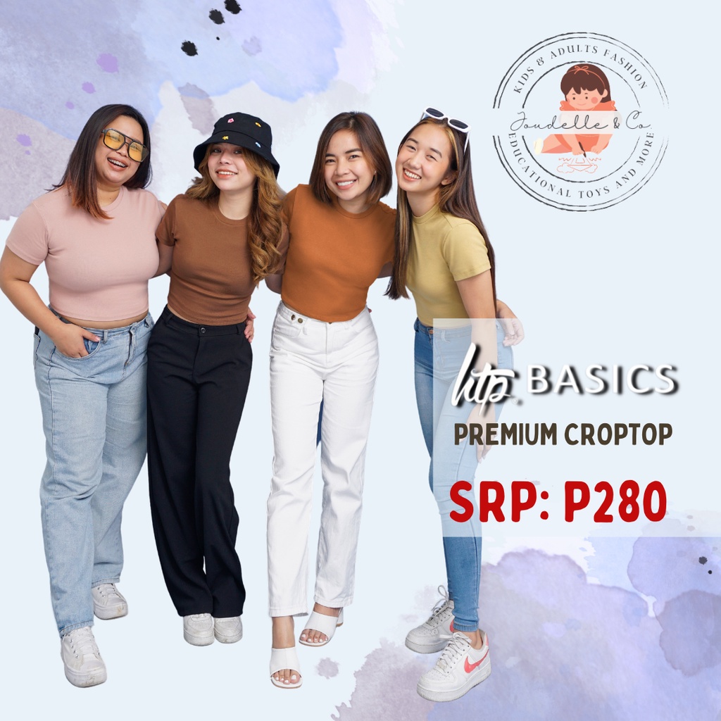 HTP Basics Premium Crop top | Cotton Ribbed | Shopee Philippines
