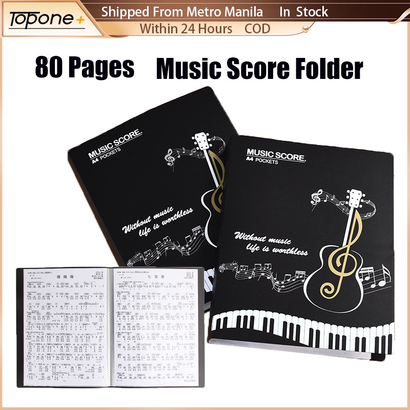 80 Pages A4 Music Score Folder Piano Music Book Folder Practice Piano ...