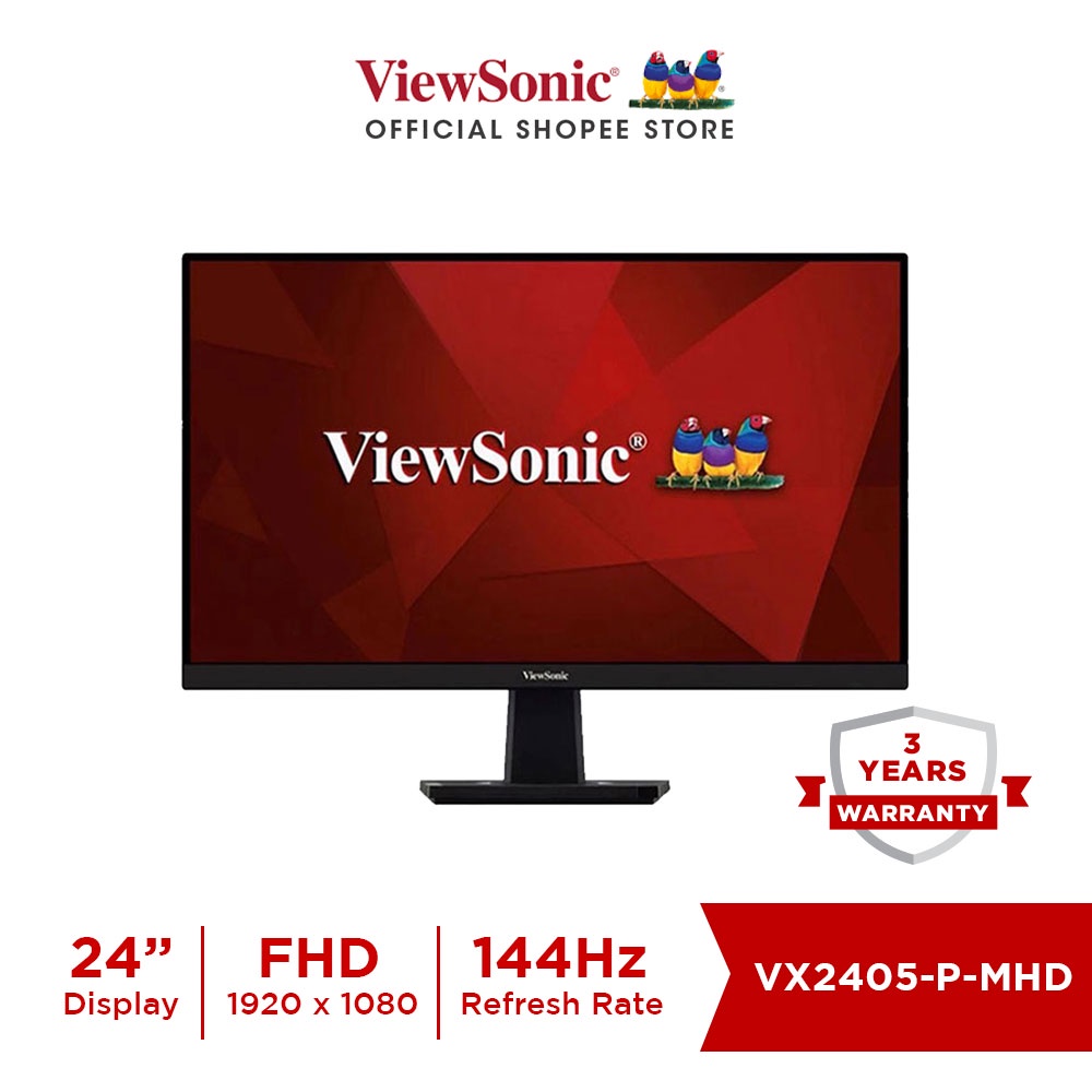 ViewSonic VX2405-P-MHD 24” 1920 x 1080 FHD 144Hz 1ms Gaming Monitor ...