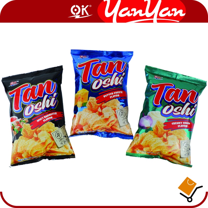 OK Yan Yan TANOSHI CORN SNACK 50g | Shopee Philippines