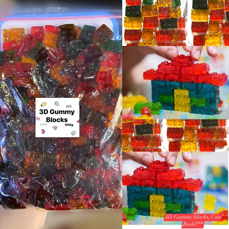 (500g) 4D Gummies | Blocks | Fruits | Mickey mouse ‘Fruity flavors no ...