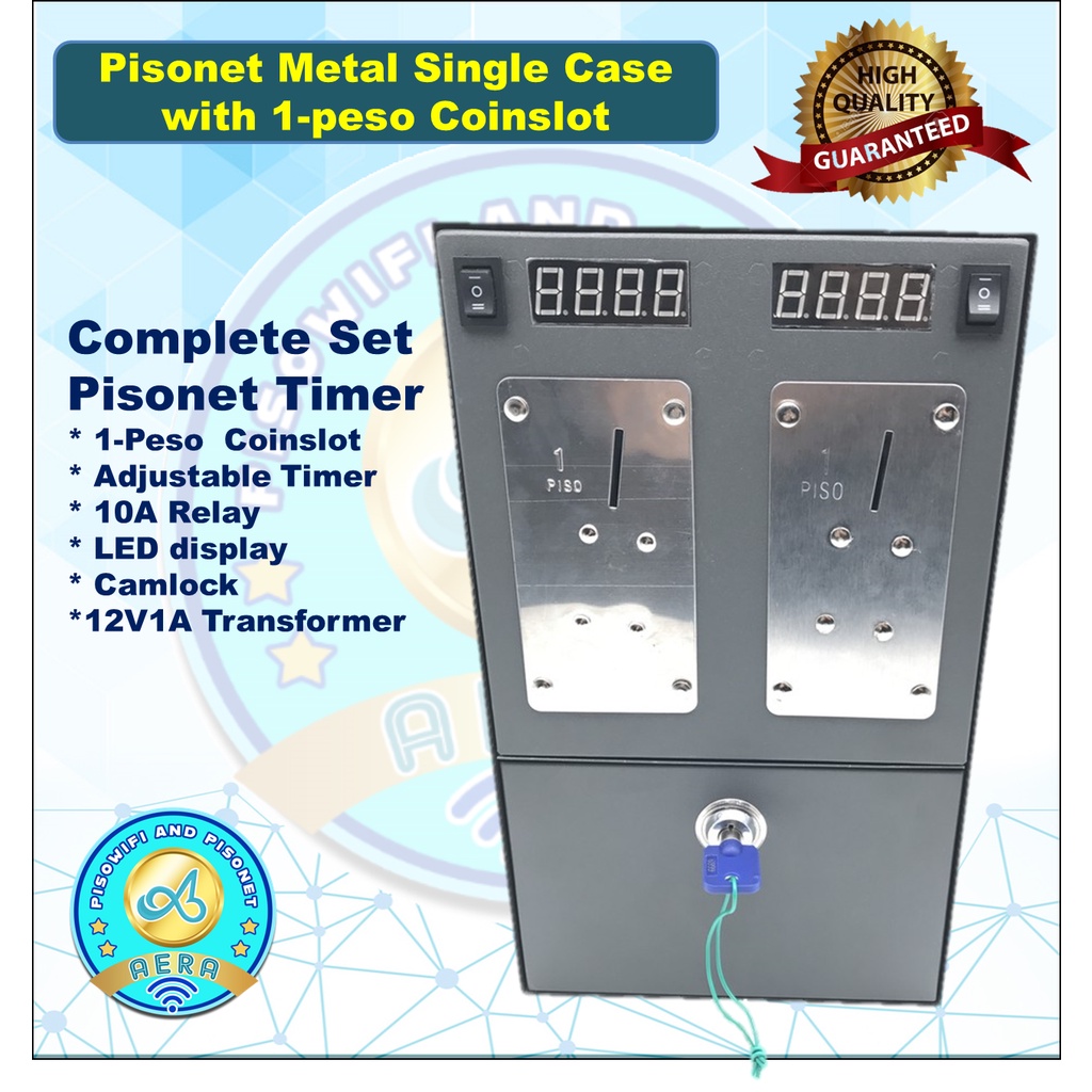 Dual Double Coinslot Pisonet with dual 4-digit timer plug and play for ...