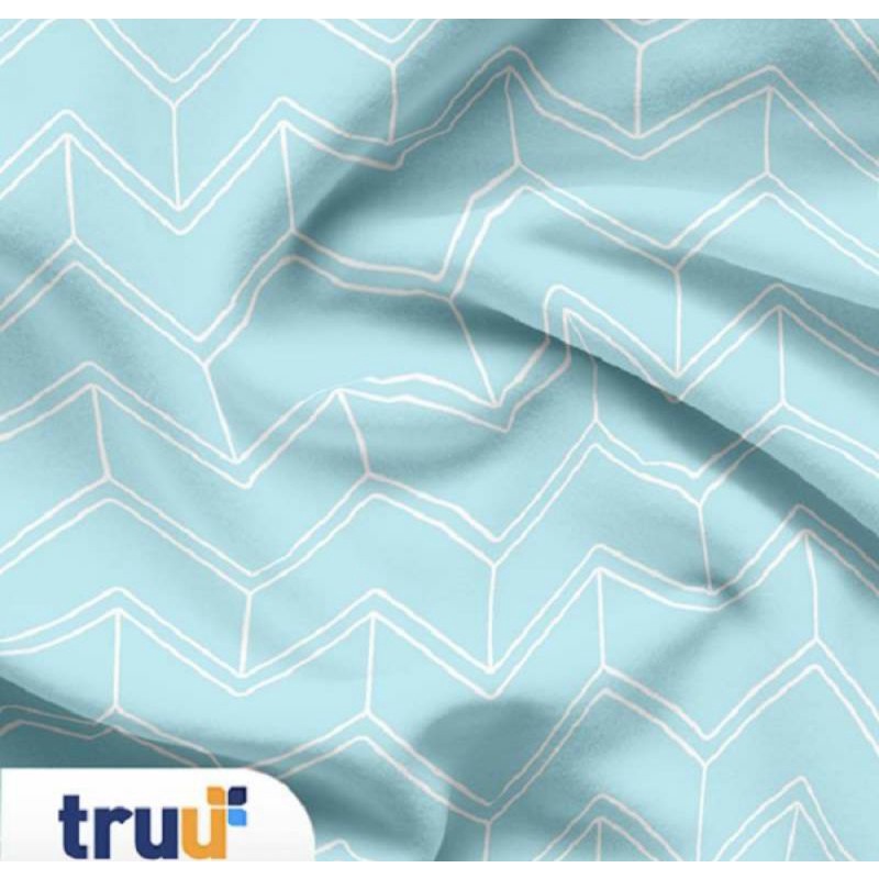 Truu BABY BLUE CHEVRON Exclusive Bed Sheet | Shopee Philippines