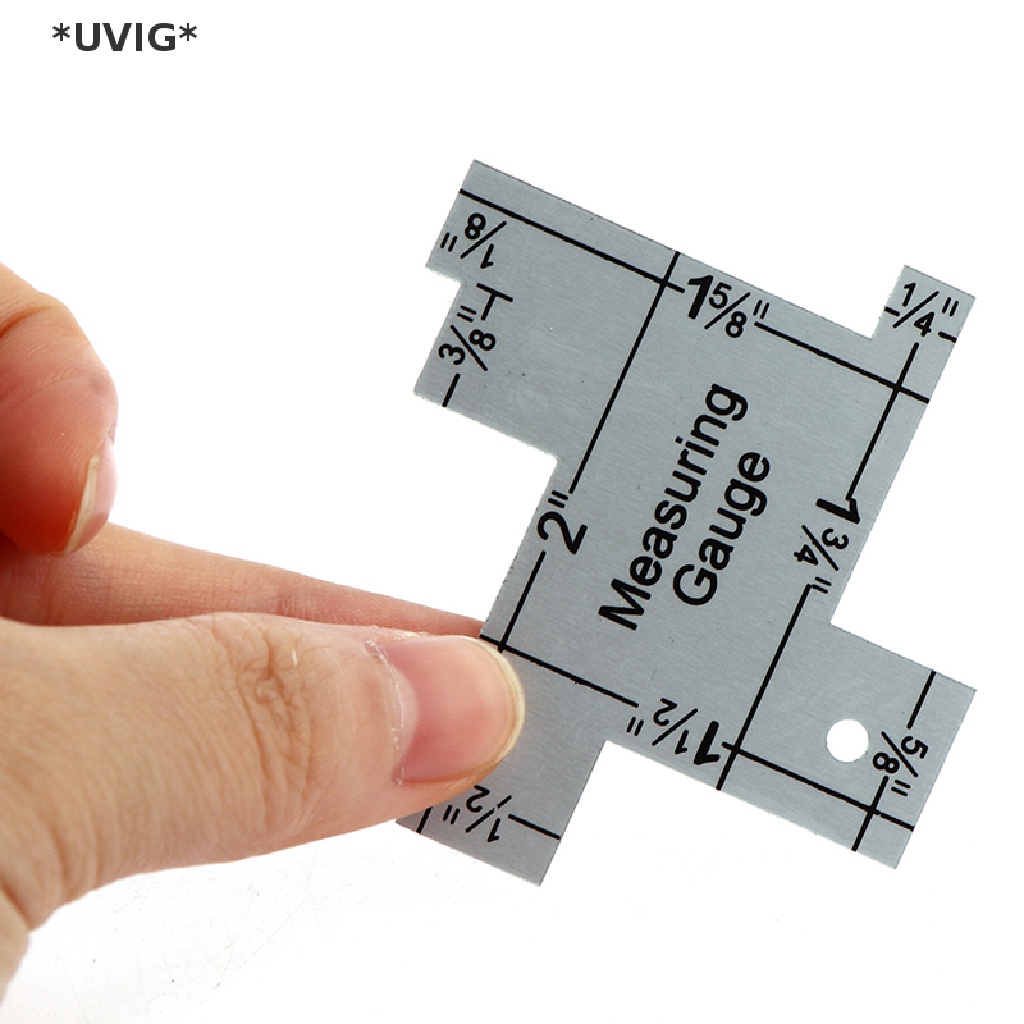 UVIG Precision Seam Measuring Gauge Metal Tailor Ruler Template Sewing ...