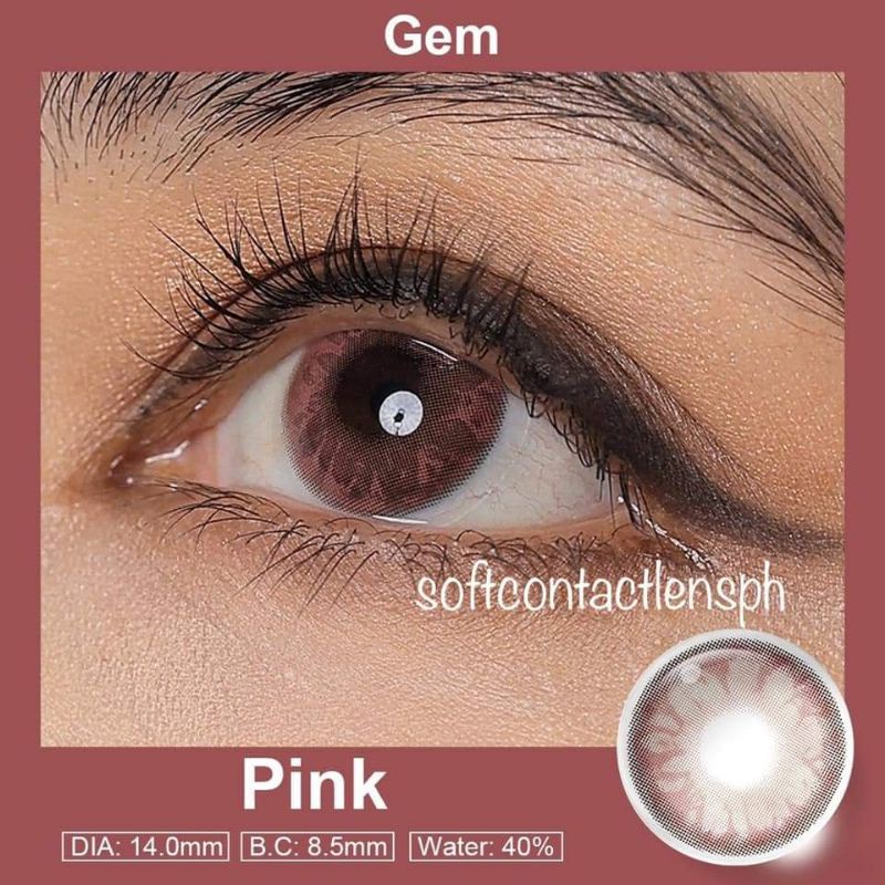 GEM PINK NORMAL SIZE CONTACT LENS | Shopee Philippines