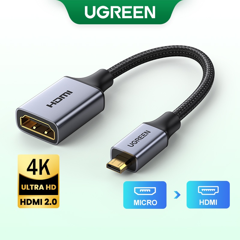 UGREEN 0.25M Micro HDMI to HDMI Cable Male to Female Micro HDMI Adapter | Shopee Philippines